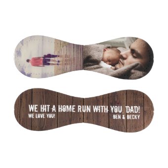 Multi Photo Home Run Dad Father's Day Baseball | Zazzle