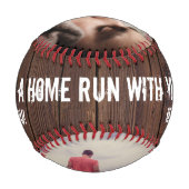 Multi Photo Home Run Dad Father's Day Baseball | Zazzle