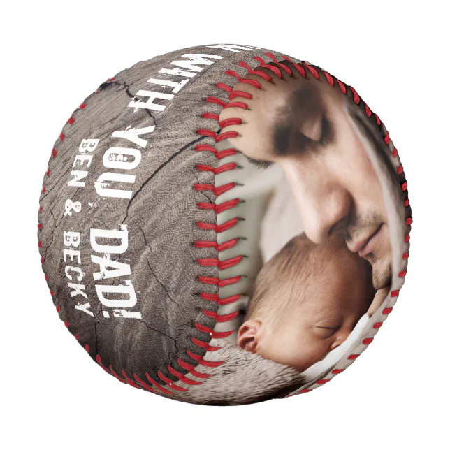 Multi Photo Home Run Dad Fathers Day Baseball | Zazzle