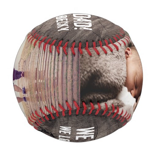Multi Photo Home Run Dad Fathers Day Baseball | Zazzle