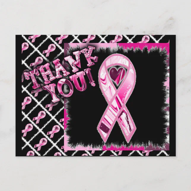 Multi Pink Ribbon Postcard | Zazzle