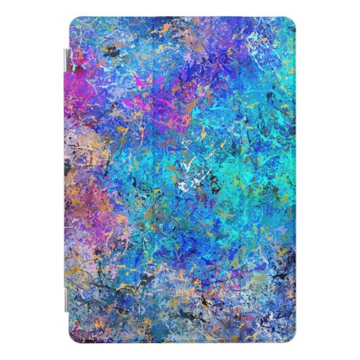 Multicolor Abstract Holi Splatter Painting iPad Pro Cover | Zazzle