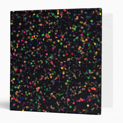 Multicolor Confetti Glitter #2 Binder | Zazzle