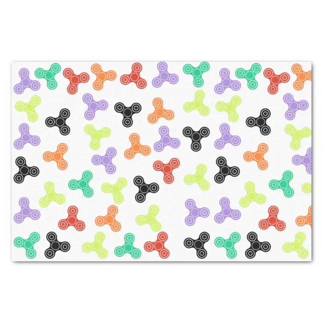 Multicolor Fidget Spinners Design Tissue Paper | Zazzle