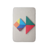 Multicolor flower Tangram Bathroom Mat | Zazzle