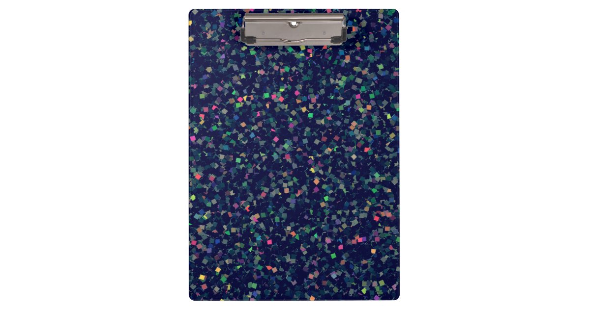 Multicolor Glitter Confetti Clipboard | Zazzle