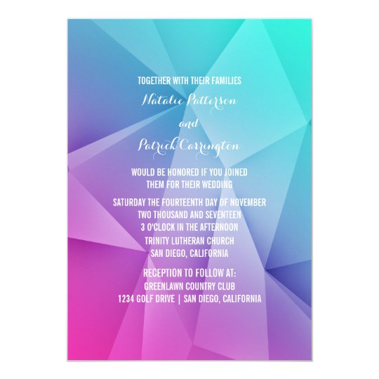 Multicolor Jewel Tones Wedding Invitation | Zazzle.com