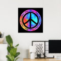 Multicolor Peace Sign Poster | Zazzle