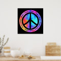 Multicolor Peace Sign Poster | Zazzle