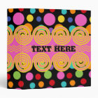 Multicolor Polka Dots Green Apple Teacher Binder | Zazzle.com