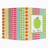 Multicolor Polka Dots Green Apple Teacher Binder | Zazzle