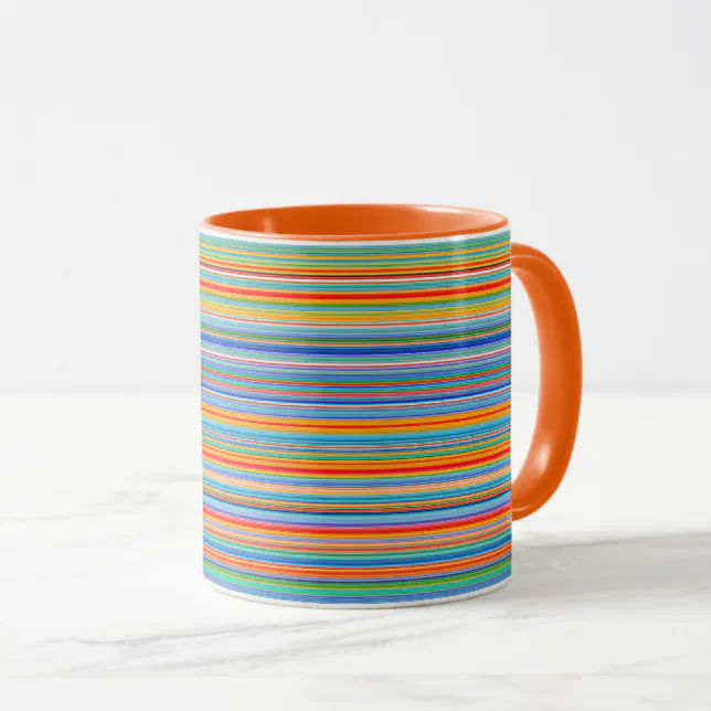 Multicolor Striped Pattern Mug | Zazzle
