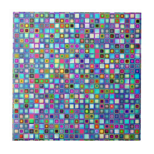 Multicolored 'Kindergarten' Retro Tiles Pattern | Zazzle.com