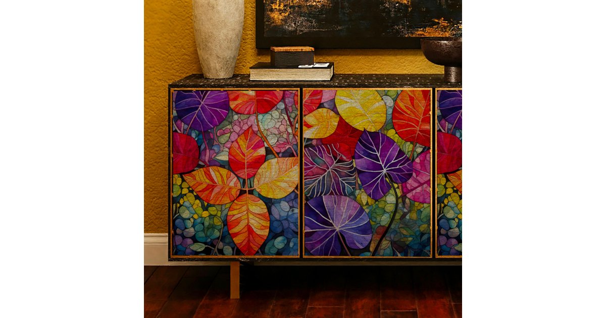 Multicolored Leaves Decoupage Tissue Paper | Zazzle