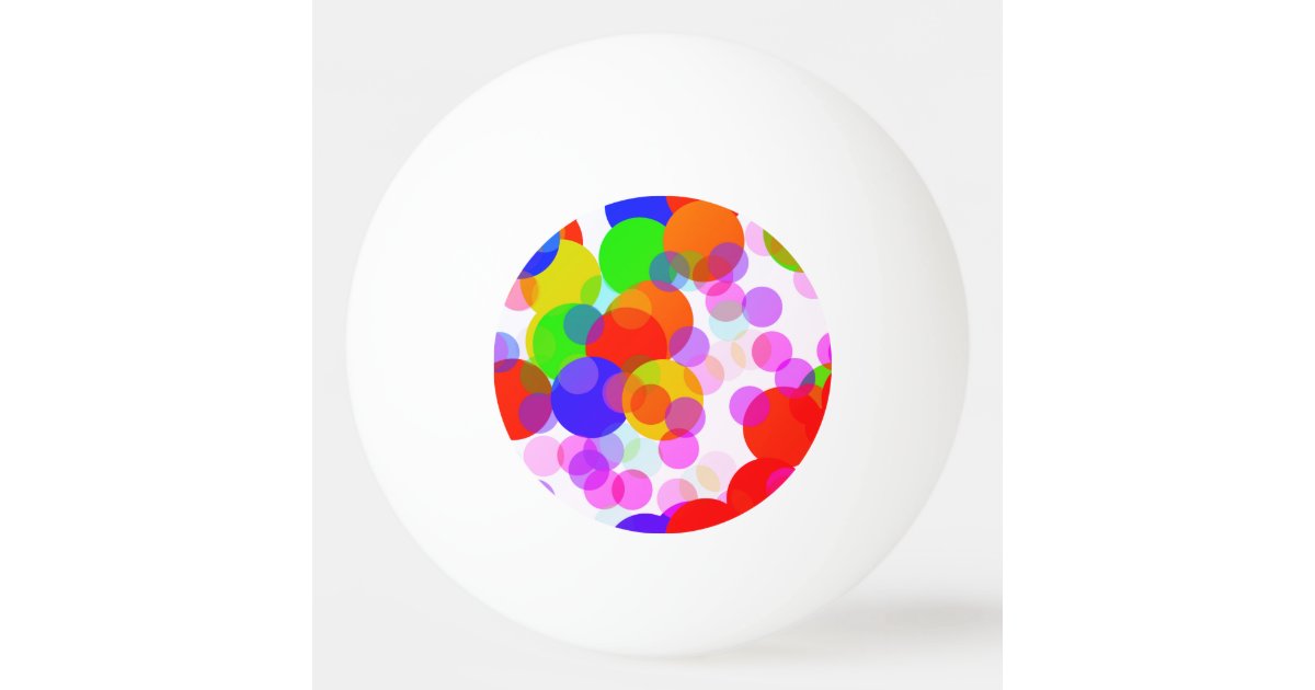 Multicolored Rainbow Bubbles Ping Pong Ball | Zazzle