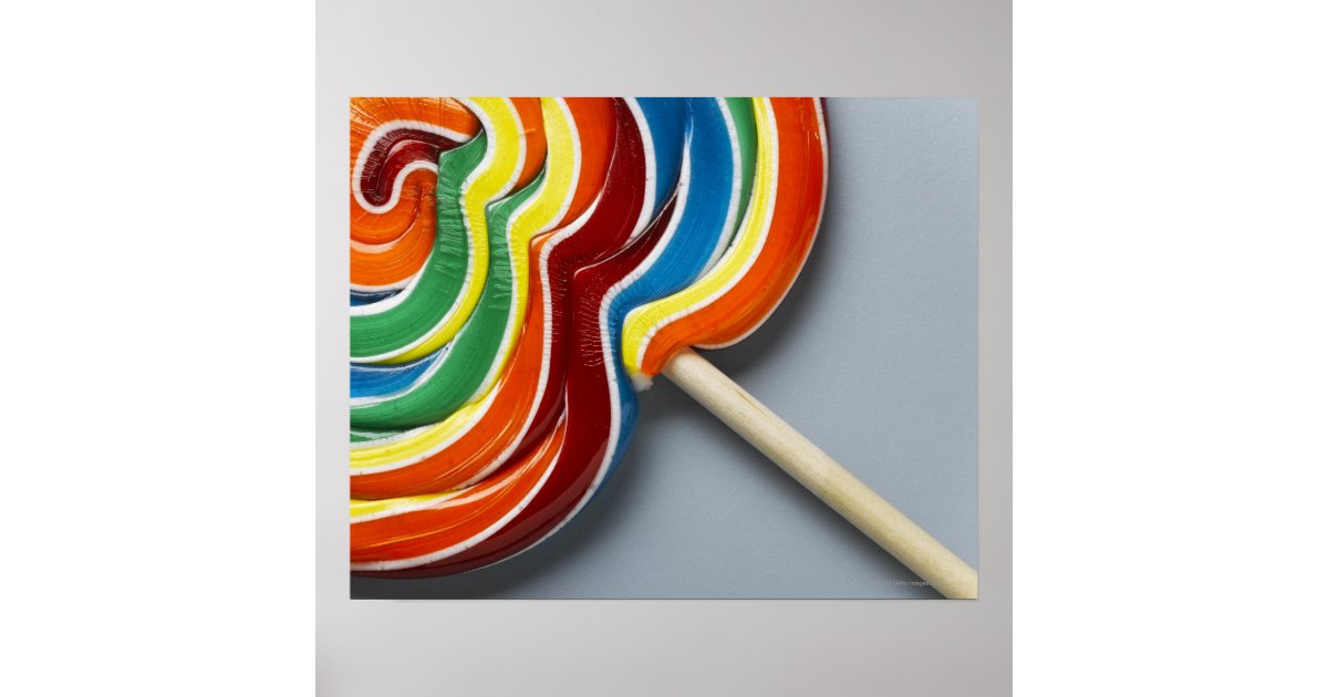 Multicoloured lollipop poster | Zazzle