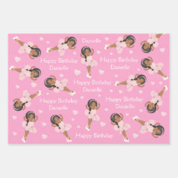 Multicultural Ballerina Wrapping Paper Sheets | Zazzle