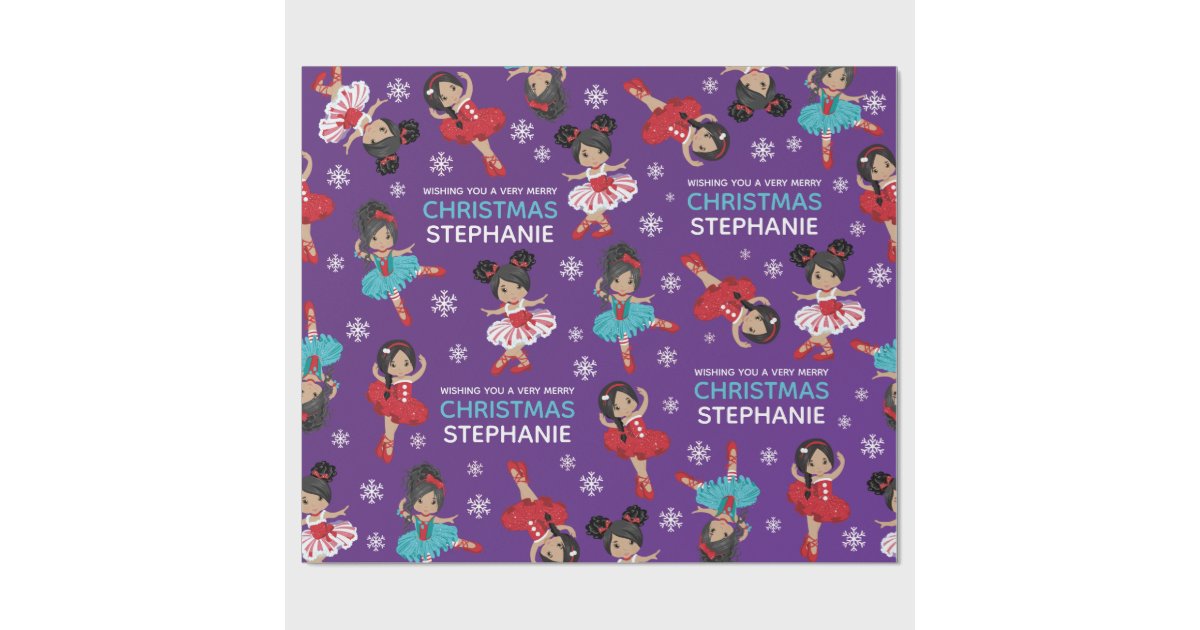 Multicultural Christmas Ballerina Wrapping Paper | Zazzle