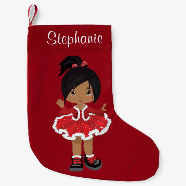 Multicultural Christmas Hip Hop Dancer Small Christmas Stocking | Zazzle