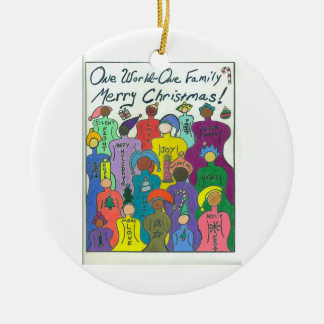 Multicultural, Diversity Love Christmas Ornaments | Zazzle