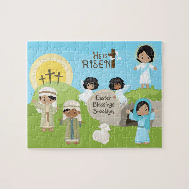 Multicultural He is Risen Easter Jigsaw Puzzle | Zazzle