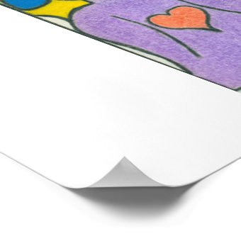 Multicultural Poster One World, One Family, Heart | Zazzle