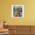 Multicultural Poster One World, One Family, Heart | Zazzle