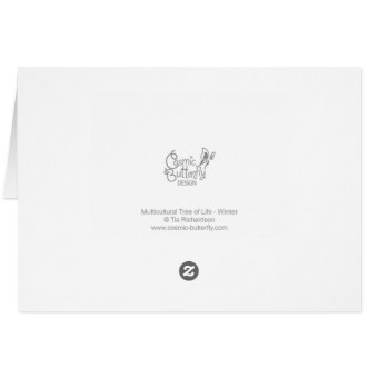 Multicultural Tree of Life - Winter | Blank Card | Zazzle