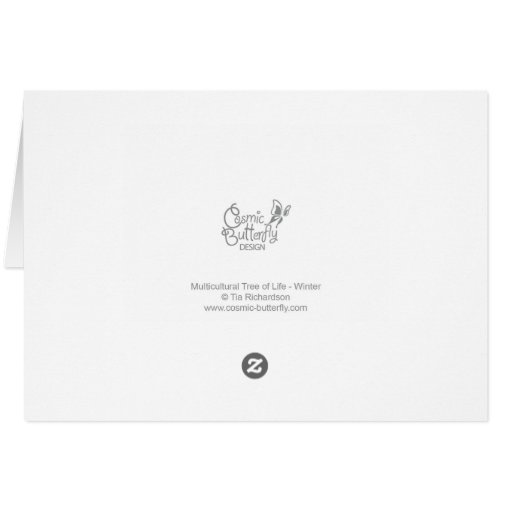Multicultural Tree of Life - Winter | Blank Card | Zazzle