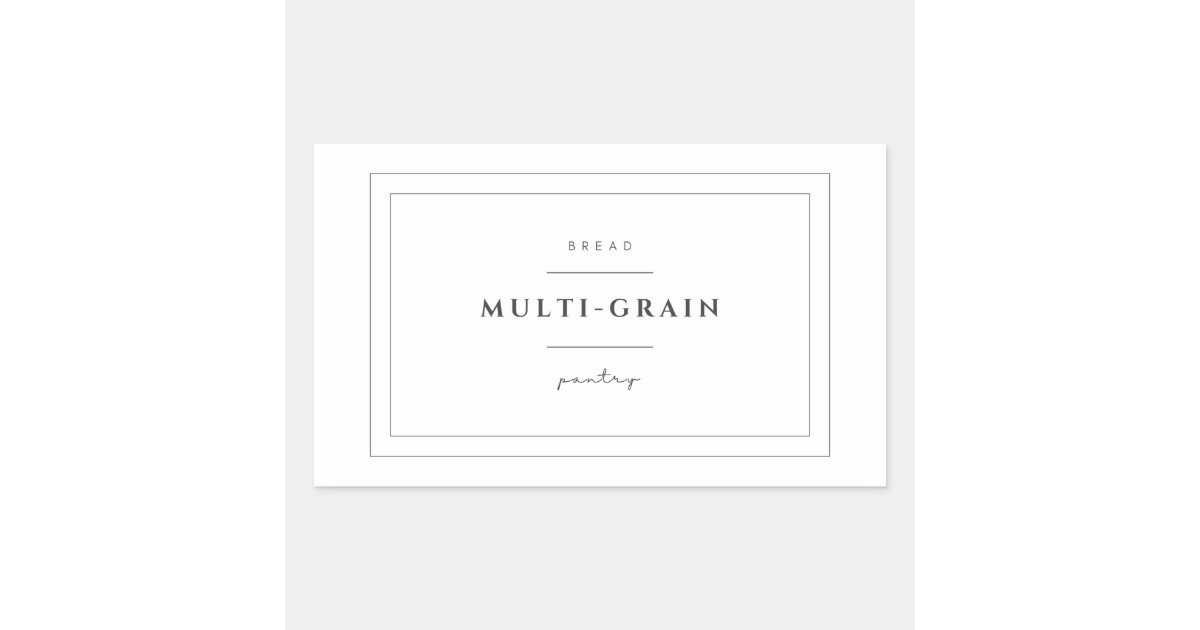 Multigrain Bread Food Label Stickers | Zazzle