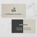 Multimedia Animator Simple Elegant Professional Business Card | Zazzle