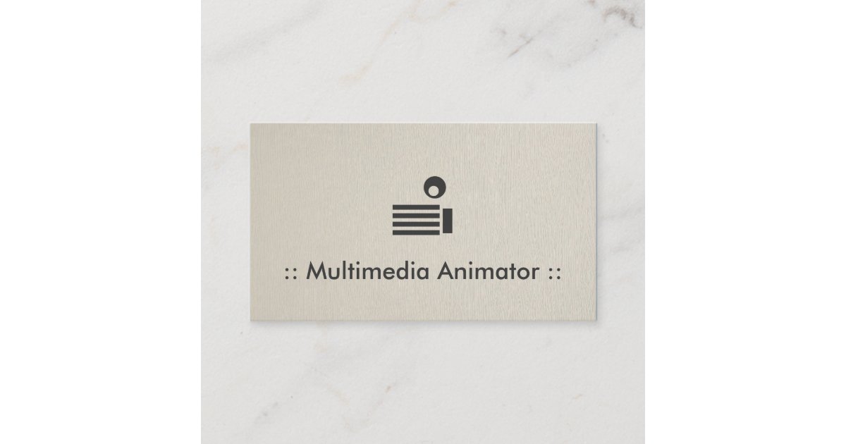 Multimedia Animator Simple Elegant Professional Business Card | Zazzle