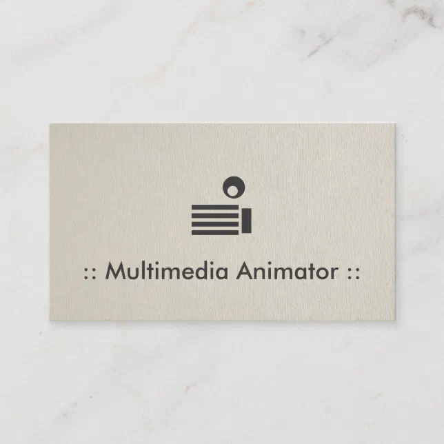 Multimedia Animator Simple Elegant Professional Business Card | Zazzle