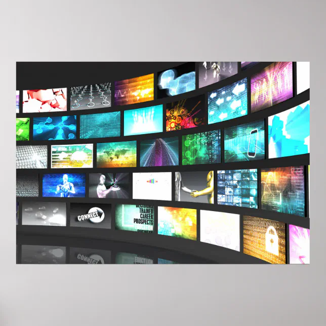 Multimedia Technology Digital Devices Information Poster | Zazzle