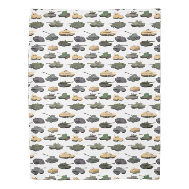Multiple Battle Tanks Duvet Cover | Zazzle