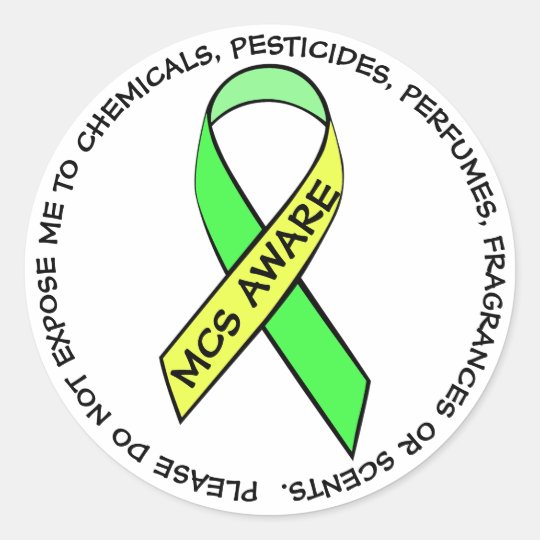 Multiple Chemical Sensitivity Disorder Stickers | Zazzle.com