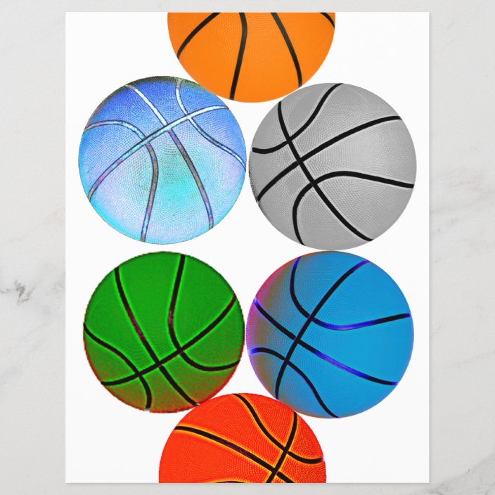 Multiple Colored Basketballs | Zazzle.com
