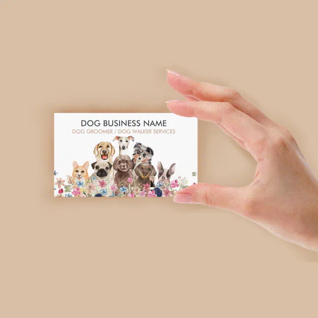 Multiple Dog Puppies Business Card | Zazzle