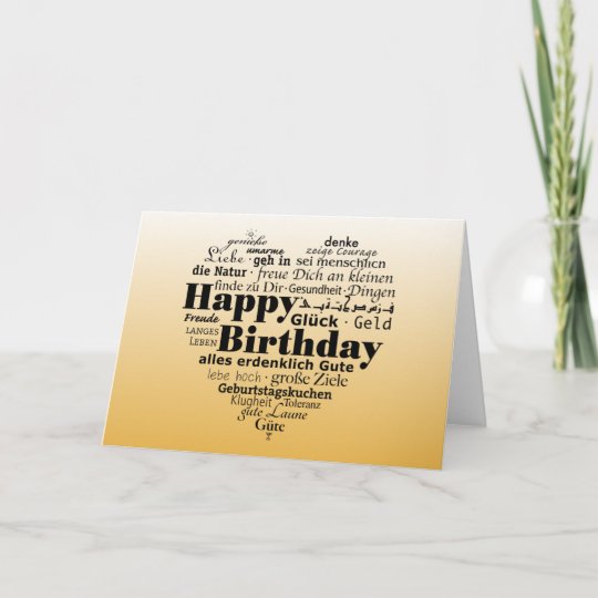 Multiple Language Birthday Wishing Card | Zazzle.com
