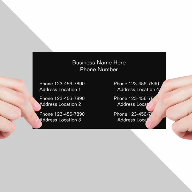 Multiple Location Business Cards Design | Zazzle