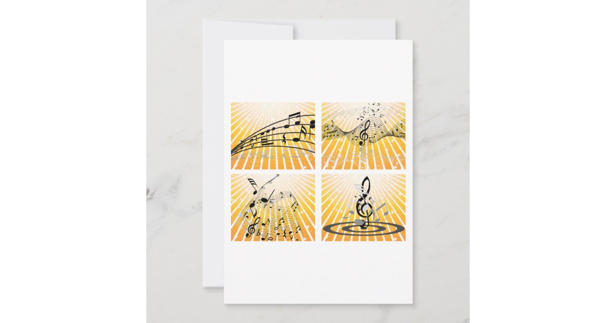 Multiple Music Notes Invitation | Zazzle