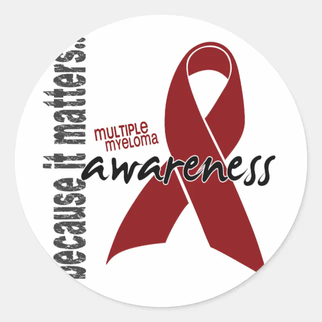 Multiple Myeloma Awareness Classic Round Sticker | Zazzle