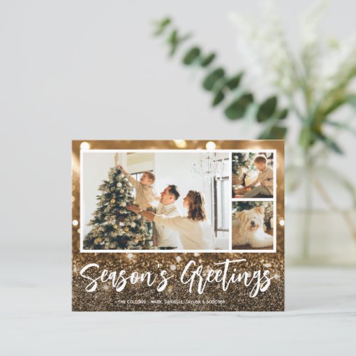 Multiple Photo Season's Greetings Budget Cards | Zazzle