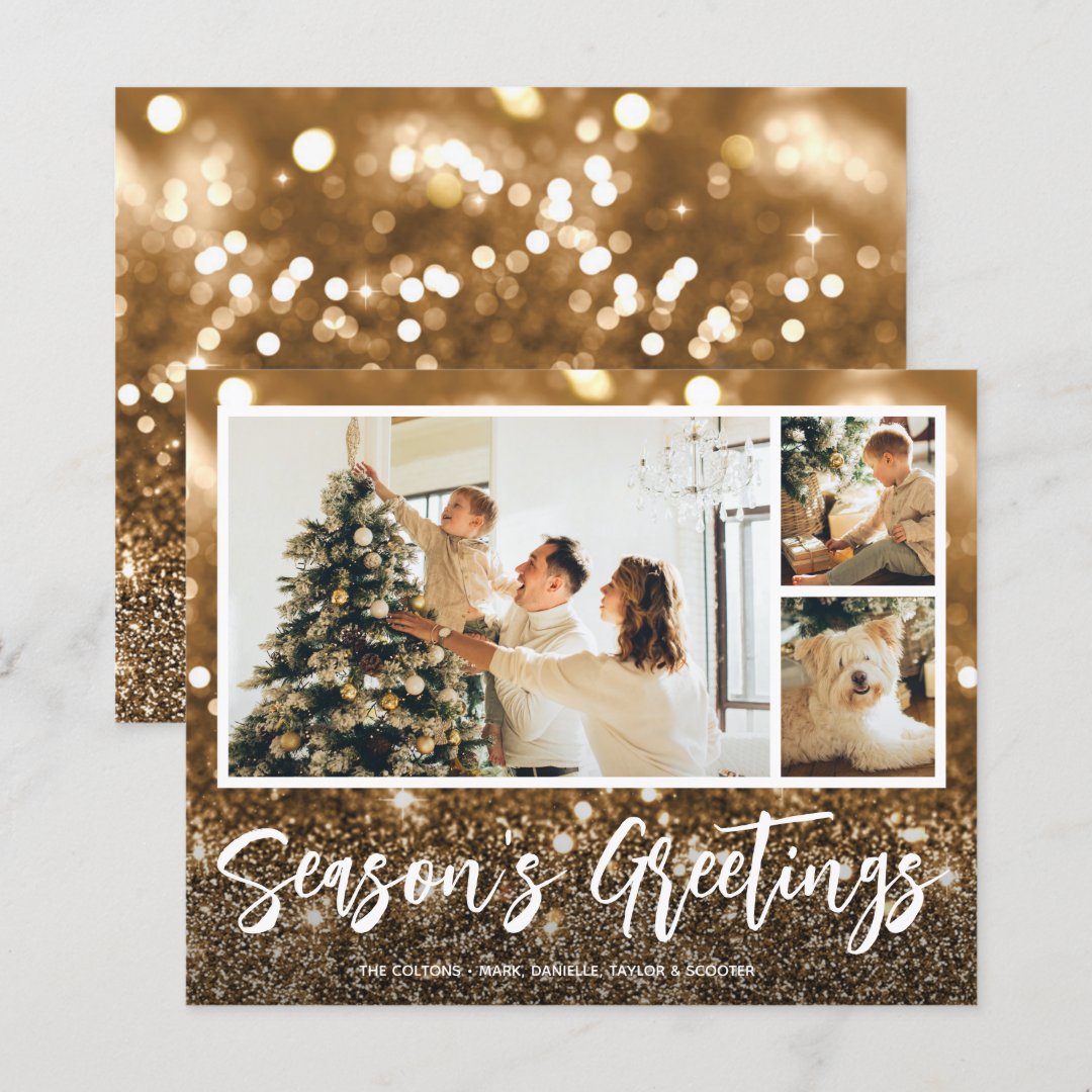 Multiple Photo Season's Greetings Budget Cards | Zazzle