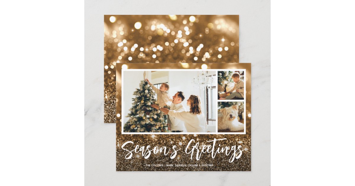 Multiple Photo Season's Greetings Budget Cards | Zazzle