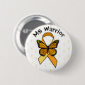 Multiple Sclerosis Awareness Butterfly Button | Zazzle
