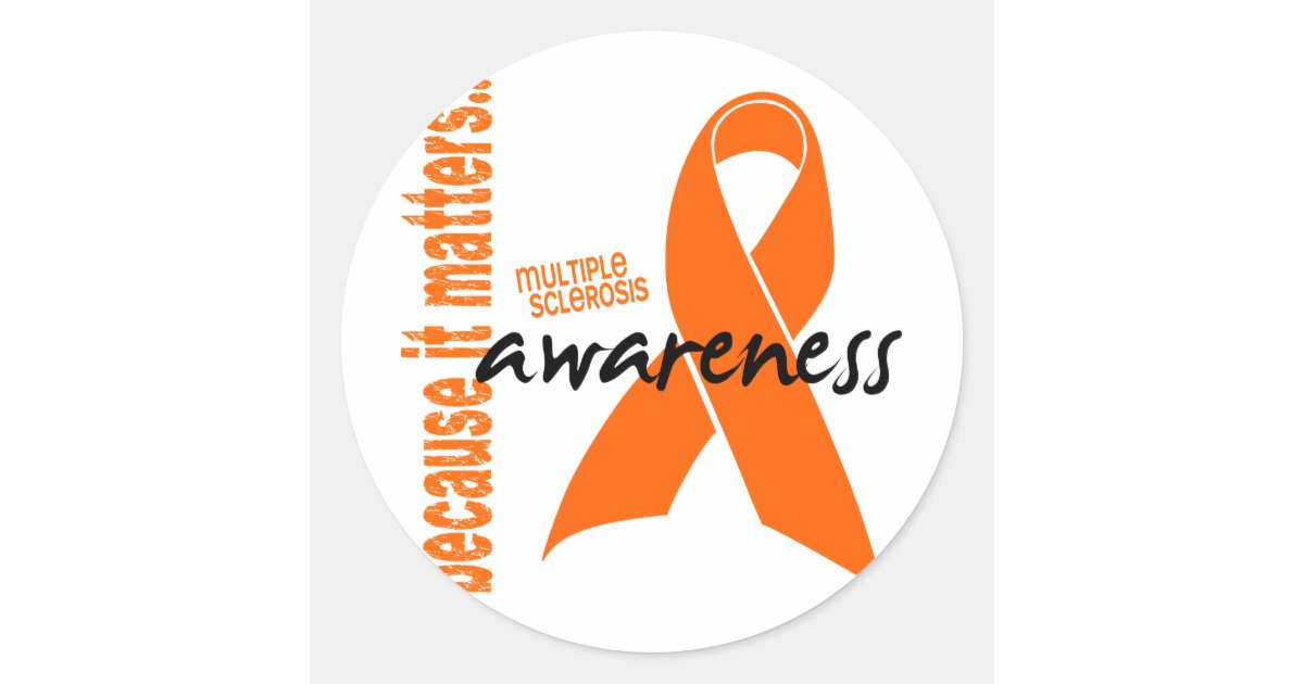 Multiple Sclerosis Awareness Classic Round Sticker | Zazzle