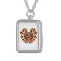 Multiple Sclerosis Awareness Heart Wings Silver Plated Necklace | Zazzle