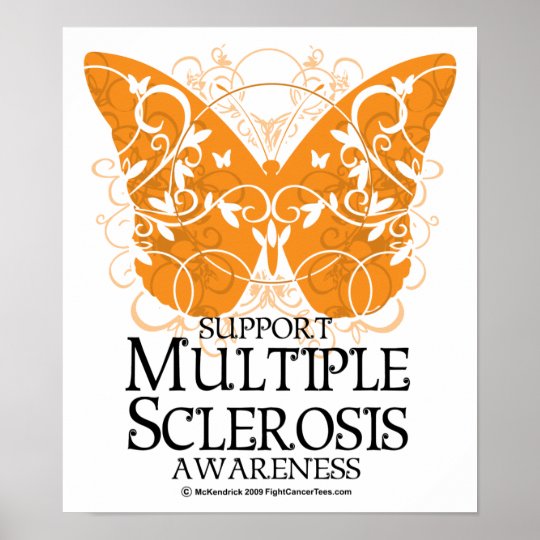 Multiple Sclerosis Butterfly Poster | Zazzle.com
