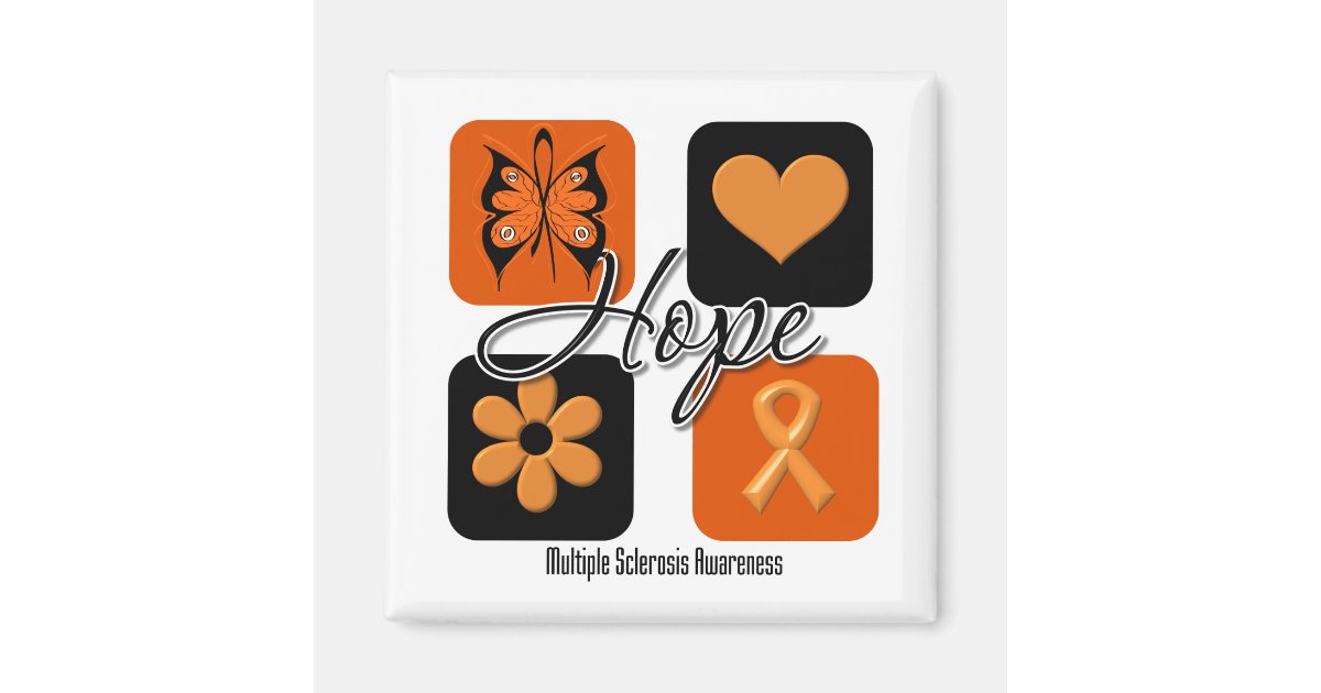 Multiple Sclerosis Hope Love Inspire Awareness Magnet | Zazzle